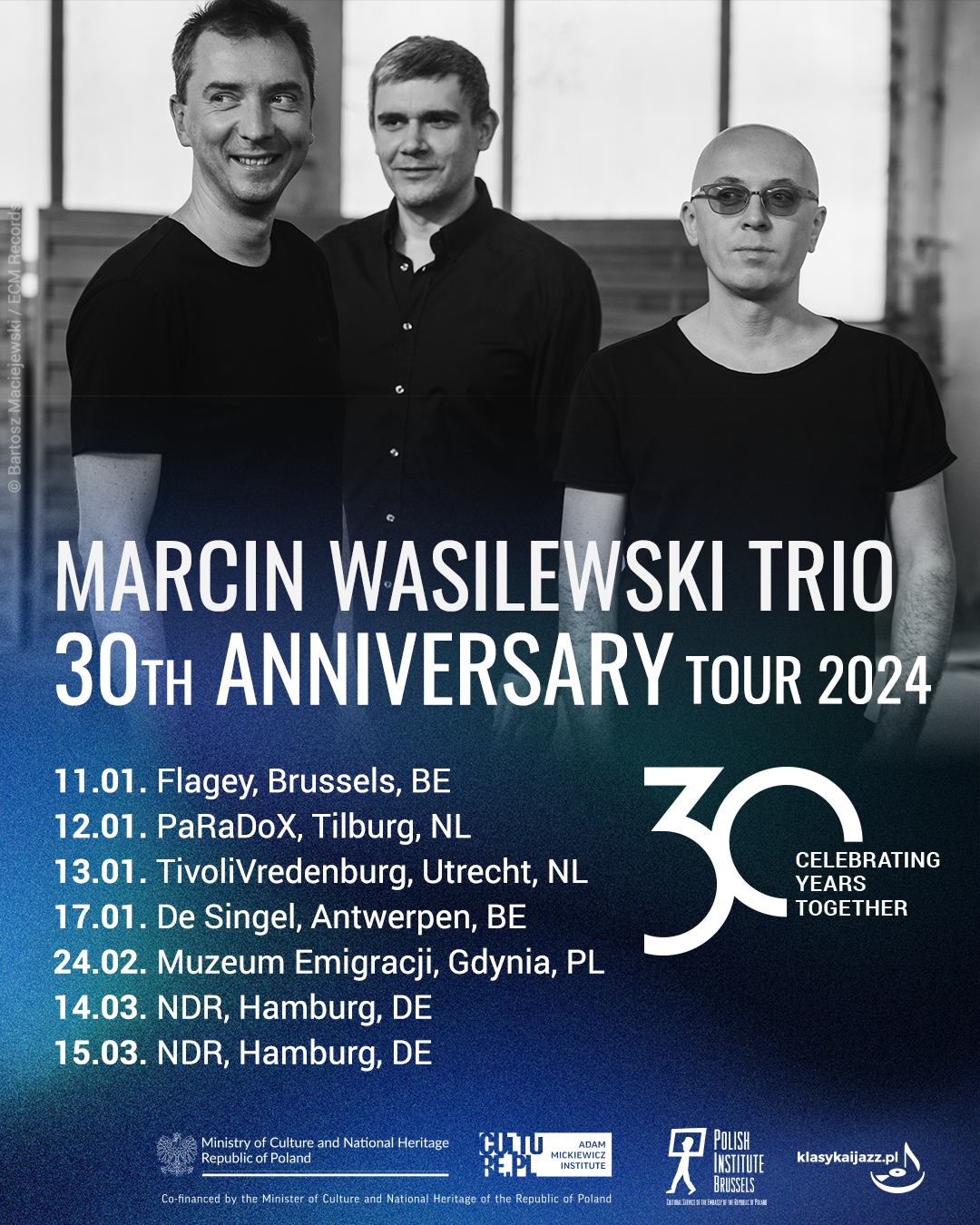 Marcin Wasilewski Trio – 30th Anniversary Tour 2024